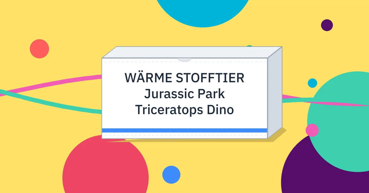 Symbolbild: Packung mit der Aufschrift WÄRME STOFFTIER Jurassic Park Triceratops Dino (PZN 20207370) – Verfügbarkeit und Bezug in Apotheken in Frankfurt am Main