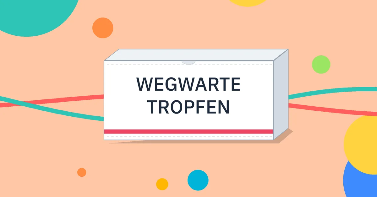 Symbolbild: Packung mit der Aufschrift WEGWARTE TROPFEN (PZN 11602363) – Verfügbarkeit und Bezug in Apotheken in Frankfurt am Main