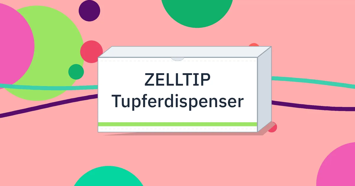 Symbolbild: Packung mit der Aufschrift ZELLTIP Tupferdispenser (PZN 10809665) – Verfügbarkeit und Bezug in Apotheken in Frankfurt am Main