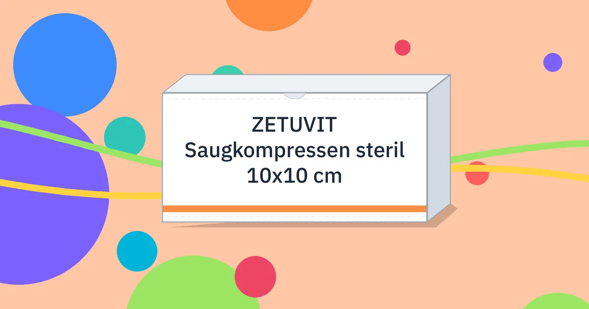 Symbolbild: Packung mit der Aufschrift ZETUVIT Saugkompressen steril 10x10 cm (PZN 19166826) – Verfügbarkeit und Bezug in Apotheken in Frankfurt am Main