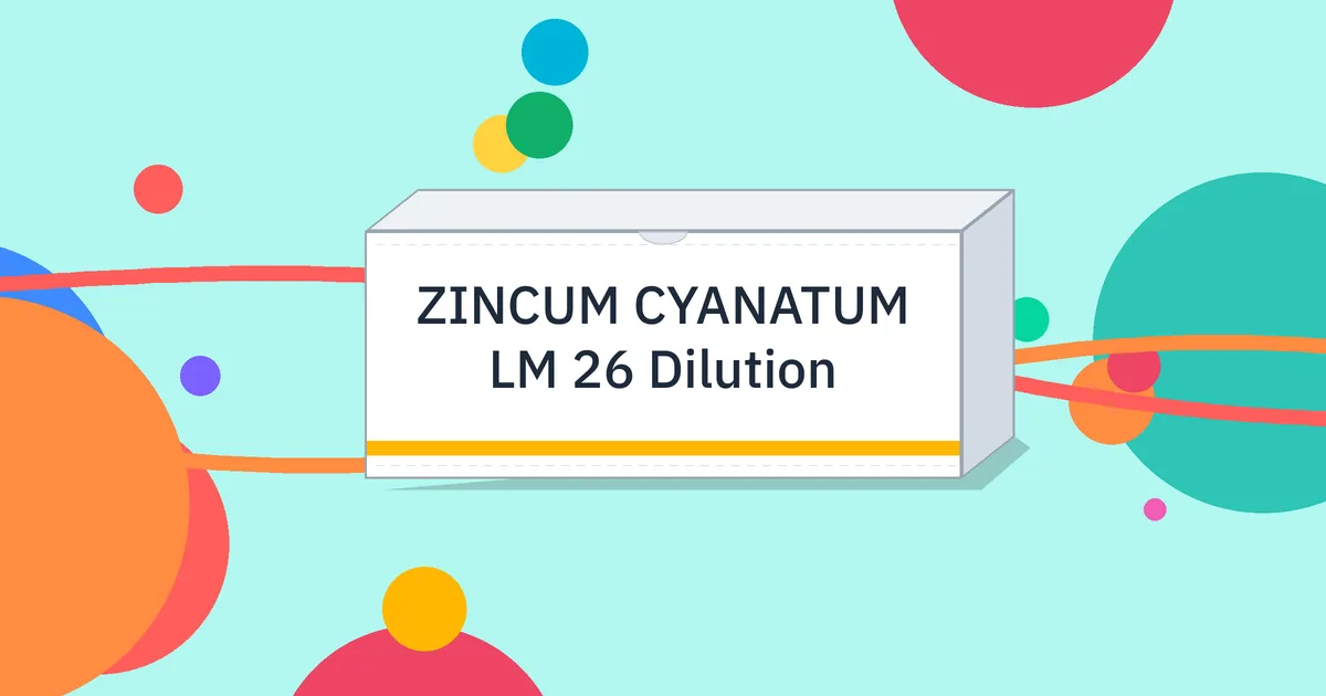 Symbolbild: Packung mit der Aufschrift ZINCUM CYANATUM LM 26 Dilution (PZN 13292613) – Verfügbarkeit und Bezug in Apotheken in Frankfurt am Main
