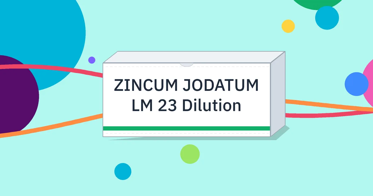 Symbolbild: Packung mit der Aufschrift ZINCUM JODATUM LM 23 Dilution (PZN 13294279) – Verfügbarkeit und Bezug in Apotheken in Frankfurt am Main