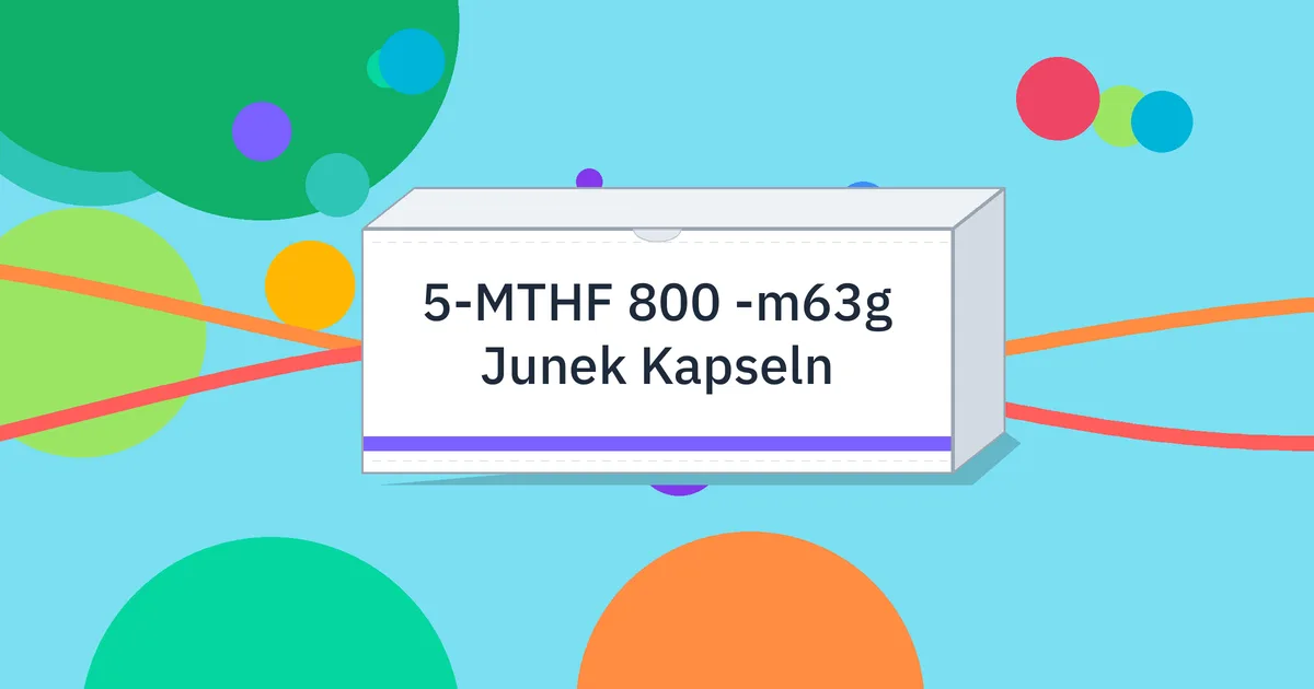 Symbolbild: Packung mit der Aufschrift 5-MTHF 800 -m63g Junek Kapseln (PZN 20079009) – Verfügbarkeit und Bezug in Apotheken in Frankfurt am Main
