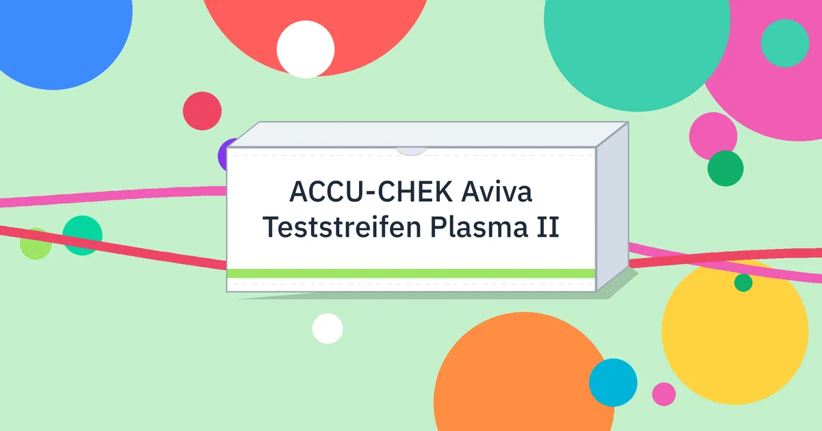 Symbolbild: Packung mit der Aufschrift ACCU-CHEK Aviva Teststreifen Plasma II (PZN 10210425) – Verfügbarkeit und Bezug in Apotheken in Frankfurt am Main