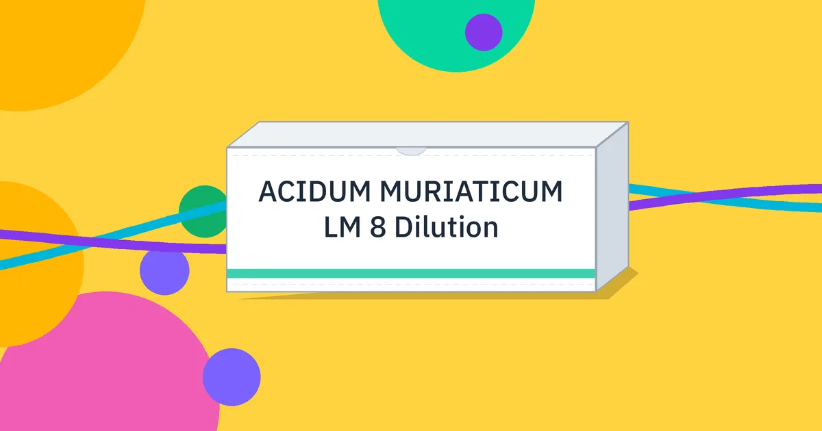 Symbolbild: Packung mit der Aufschrift ACIDUM MURIATICUM LM 8 Dilution (PZN 12752308) – Verfügbarkeit und Bezug in Apotheken in Frankfurt am Main