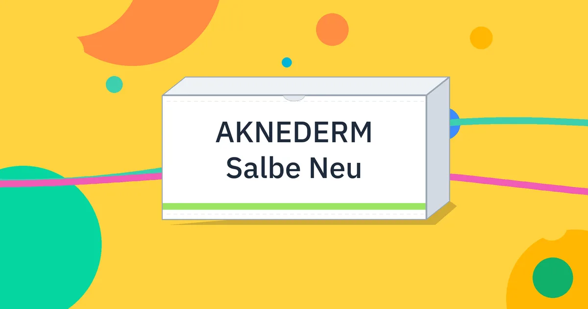 Symbolbild: Packung mit der Aufschrift AKNEDERM Salbe Neu (PZN 04889186) – Verfügbarkeit und Bezug in Apotheken in Frankfurt am Main