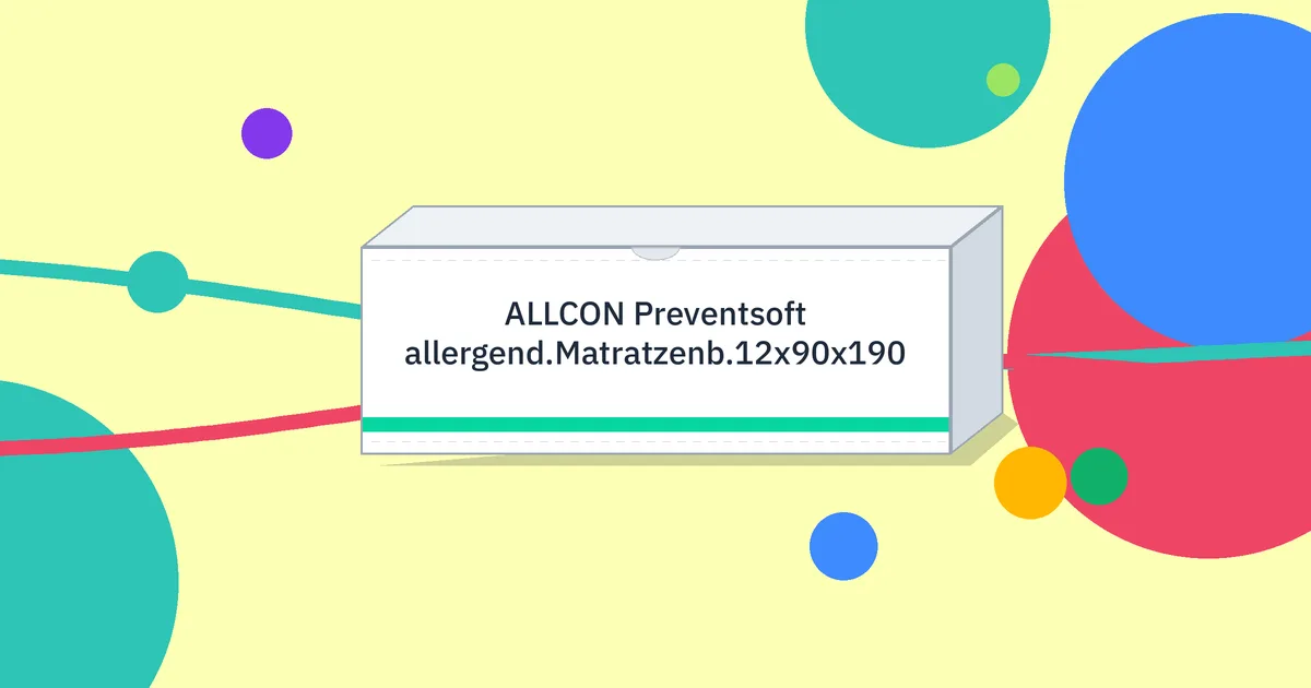 Symbolbild: Packung mit der Aufschrift ALLCON Preventsoft allergend.Matratzenb.12x90x190 (PZN 12445428) – Verfügbarkeit und Bezug in Apotheken in Frankfurt am Main