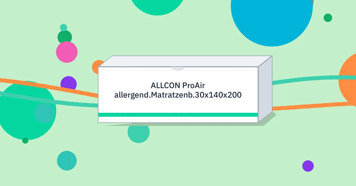 Symbolbild: Packung mit der Aufschrift ALLCON ProAir allergend.Matratzenb.30x140x200 (PZN 12445836) – Verfügbarkeit und Bezug in Apotheken in Frankfurt am Main