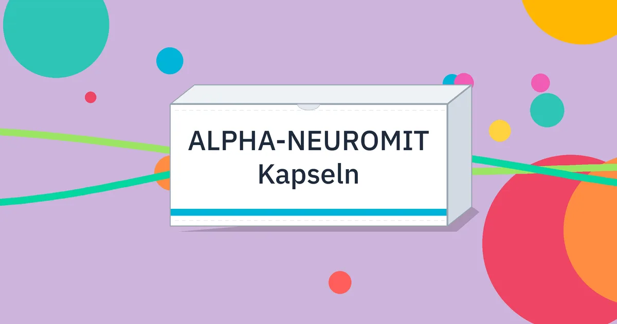Symbolbild: Packung mit der Aufschrift ALPHA-NEUROMIT Kapseln (PZN 19791530) – Verfügbarkeit und Bezug in Apotheken in Frankfurt am Main