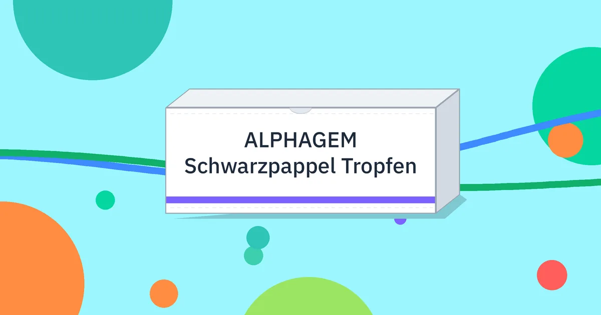 Symbolbild: Packung mit der Aufschrift ALPHAGEM Schwarzpappel Tropfen (PZN 20297290) – Verfügbarkeit und Bezug in Apotheken in Frankfurt am Main