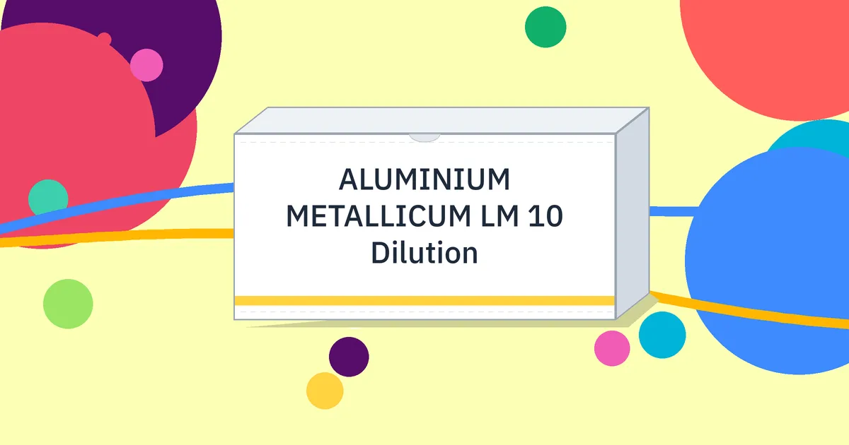 Symbolbild: Packung mit der Aufschrift ALUMINIUM METALLICUM LM 10 Dilution (PZN 12759368) – Verfügbarkeit und Bezug in Apotheken in Frankfurt am Main