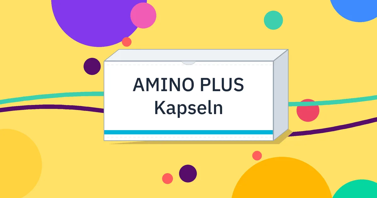 Symbolbild: Packung mit der Aufschrift AMINO PLUS Kapseln (PZN 20174245) – Verfügbarkeit und Bezug in Apotheken in Frankfurt am Main
