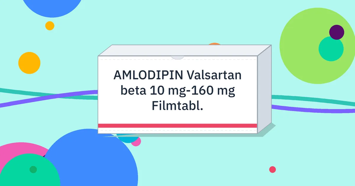 Symbolbild: Packung mit der Aufschrift AMLODIPIN Valsartan beta 10 mg-160 mg Filmtabl. (PZN 02238504) – Verfügbarkeit und Bezug in Apotheken in Frankfurt am Main