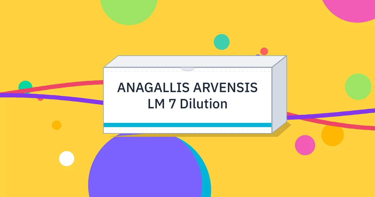 Symbolbild: Packung mit der Aufschrift ANAGALLIS ARVENSIS LM 7 Dilution (PZN 13327808) – Verfügbarkeit und Bezug in Apotheken in Frankfurt am Main