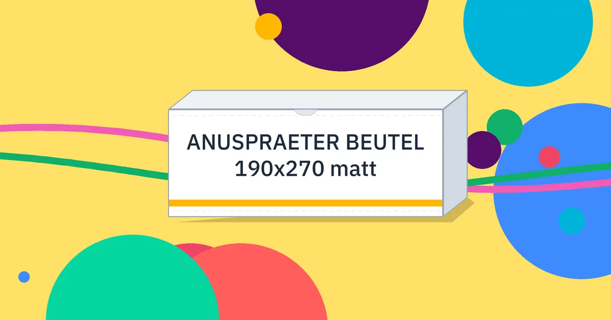 Symbolbild: Packung mit der Aufschrift ANUSPRAETER BEUTEL 190x270 matt (PZN 01961026) – Verfügbarkeit und Bezug in Apotheken in Frankfurt am Main
