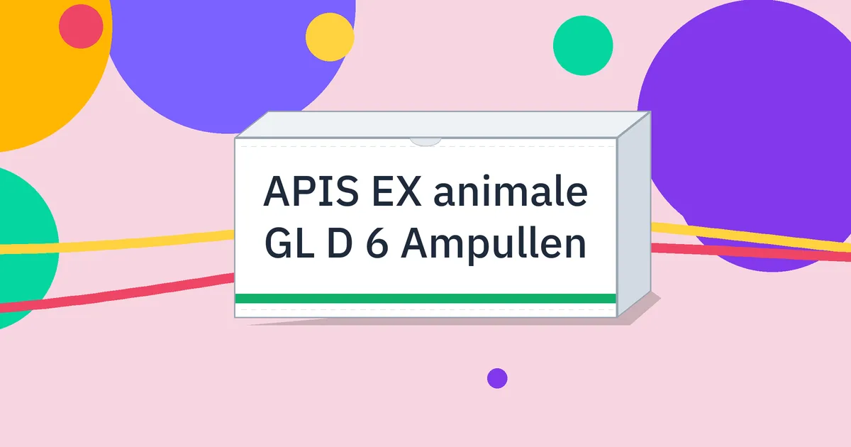 Symbolbild: Packung mit der Aufschrift APIS EX animale GL D 6 Ampullen (PZN 02831780) – Verfügbarkeit und Bezug in Apotheken in Frankfurt am Main