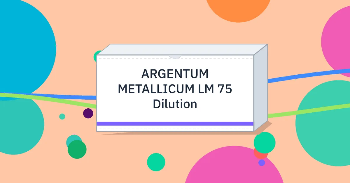 Symbolbild: Packung mit der Aufschrift ARGENTUM METALLICUM LM 75 Dilution (PZN 12768019) – Verfügbarkeit und Bezug in Apotheken in Frankfurt am Main
