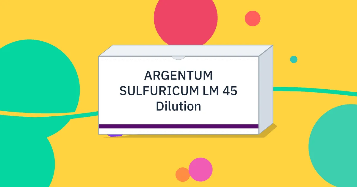 Symbolbild: Packung mit der Aufschrift ARGENTUM SULFURICUM LM 45 Dilution (PZN 12770269) – Verfügbarkeit und Bezug in Apotheken in Frankfurt am Main