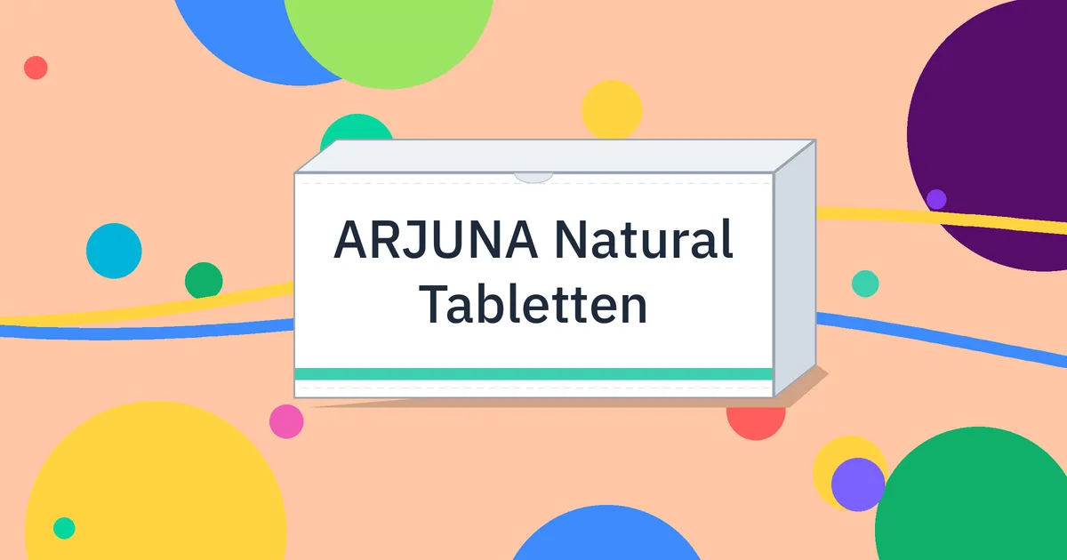 Symbolbild: Packung mit der Aufschrift ARJUNA Natural Tabletten (PZN 18723992) – Verfügbarkeit und Bezug in Apotheken in Frankfurt am Main