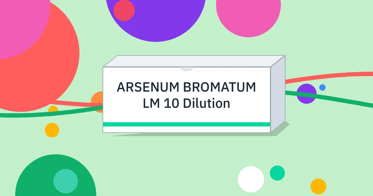 Symbolbild: Packung mit der Aufschrift ARSENUM BROMATUM LM 10 Dilution (PZN 12771292) – Verfügbarkeit und Bezug in Apotheken in Frankfurt am Main