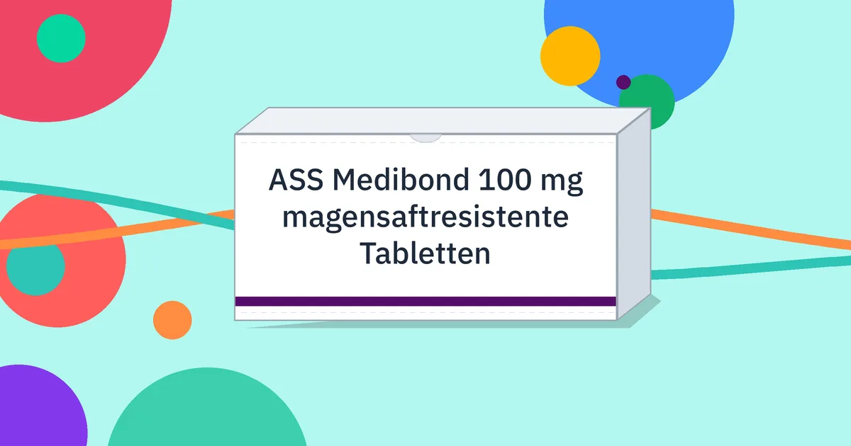 Symbolbild: Packung mit der Aufschrift ASS Medibond 100 mg magensaftresistente Tabletten (PZN 16168925) – Verfügbarkeit und Bezug in Apotheken in Frankfurt am Main
