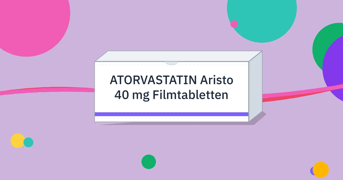 Symbolbild: Packung mit der Aufschrift ATORVASTATIN Aristo 40 mg Filmtabletten (PZN 09670021) – Verfügbarkeit und Bezug in Apotheken in Frankfurt am Main