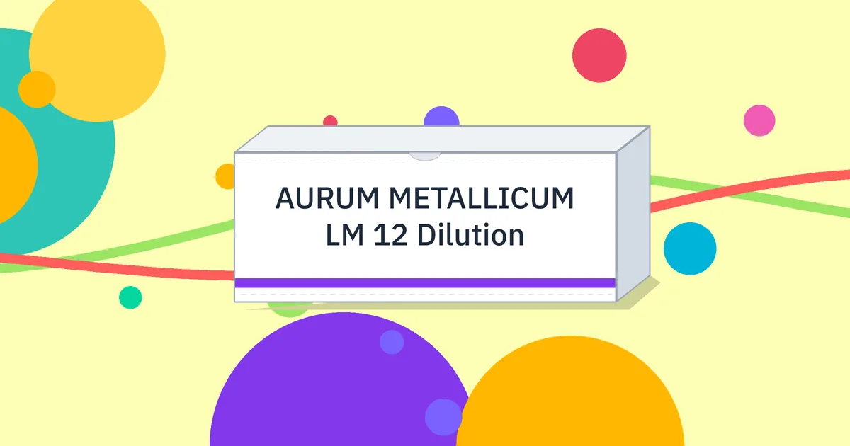 Symbolbild: Packung mit der Aufschrift AURUM METALLICUM LM 12 Dilution (PZN 02600810) – Verfügbarkeit und Bezug in Apotheken in Frankfurt am Main