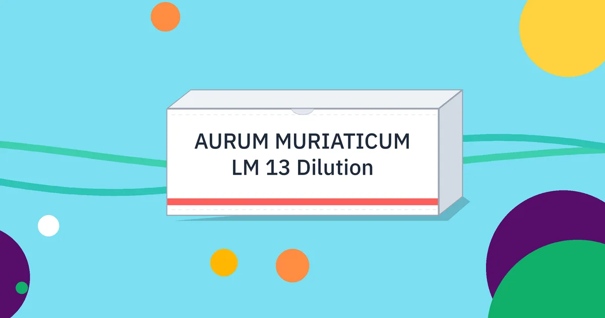 Symbolbild: Packung mit der Aufschrift AURUM MURIATICUM LM 13 Dilution (PZN 12785526) – Verfügbarkeit und Bezug in Apotheken in Frankfurt am Main