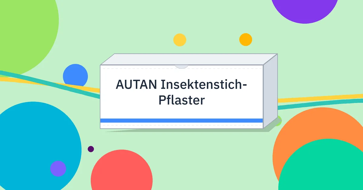 Symbolbild: Packung mit der Aufschrift AUTAN Insektenstich-Pflaster (PZN 20224055) – Verfügbarkeit und Bezug in Apotheken in Frankfurt am Main