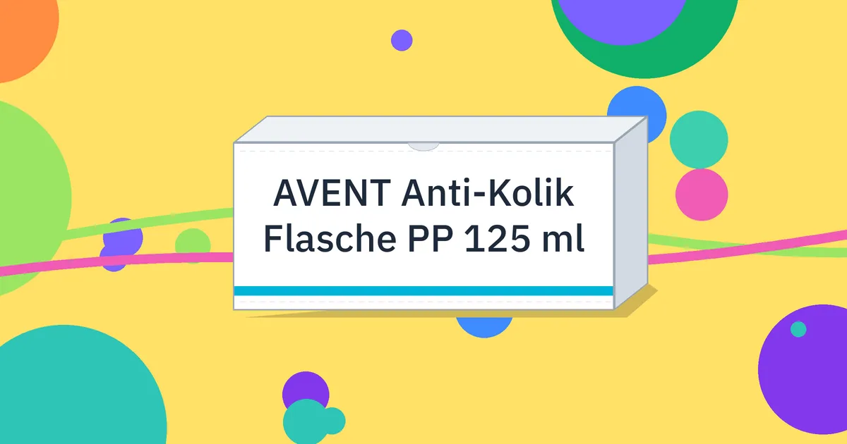 Symbolbild: Packung mit der Aufschrift AVENT Anti-Kolik Flasche PP 125 ml (PZN 03752717) – Verfügbarkeit und Bezug in Apotheken in Frankfurt am Main
