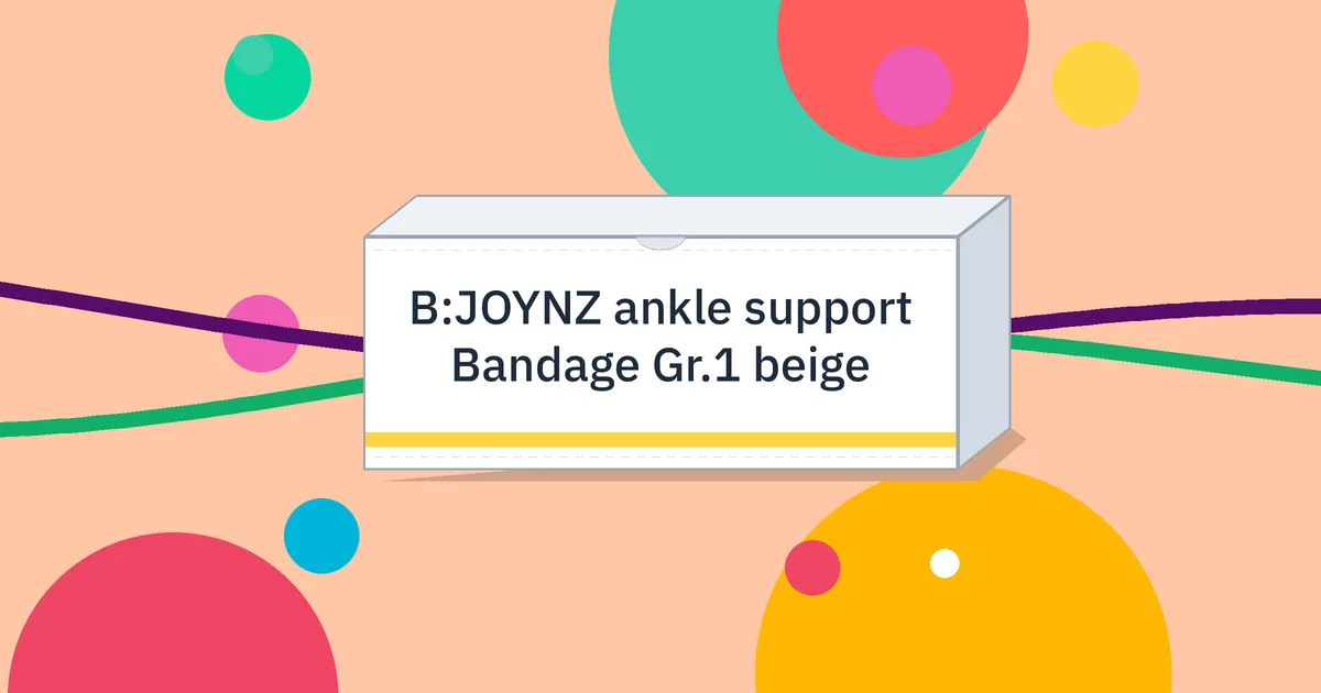 Symbolbild: Packung mit der Aufschrift B:JOYNZ ankle support Bandage Gr.1 beige (PZN 20521652) – Verfügbarkeit und Bezug in Apotheken in Frankfurt am Main