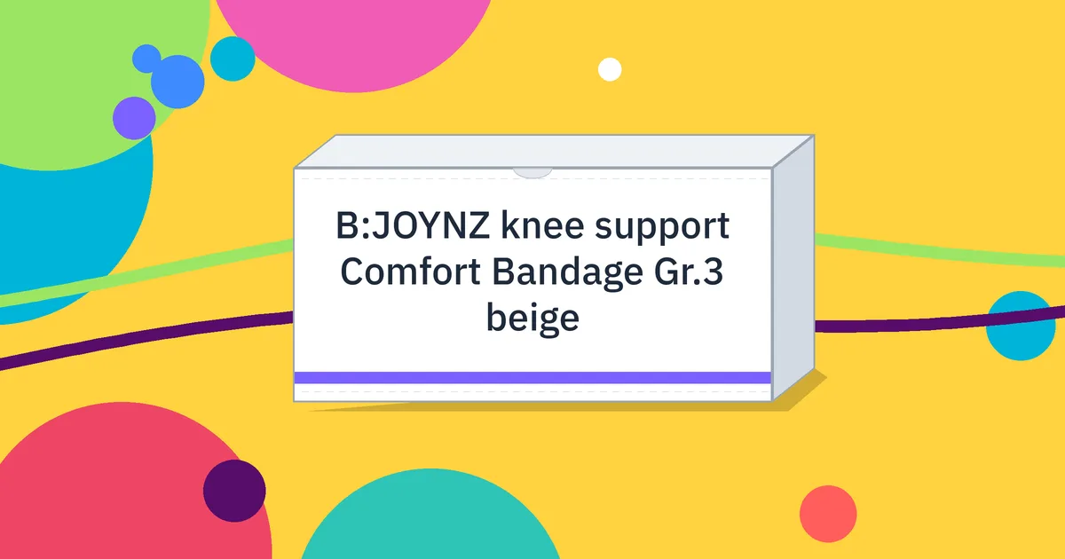 Symbolbild: Packung mit der Aufschrift B:JOYNZ knee support Comfort Bandage Gr.3 beige (PZN 20522249) – Verfügbarkeit und Bezug in Apotheken in Frankfurt am Main