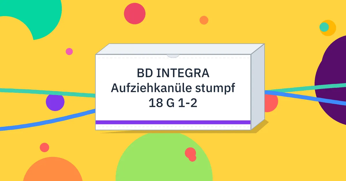 Symbolbild: Packung mit der Aufschrift BD INTEGRA Aufziehkanüle stumpf 18 G 1-2 (PZN 02517500) – Verfügbarkeit und Bezug in Apotheken in Frankfurt am Main