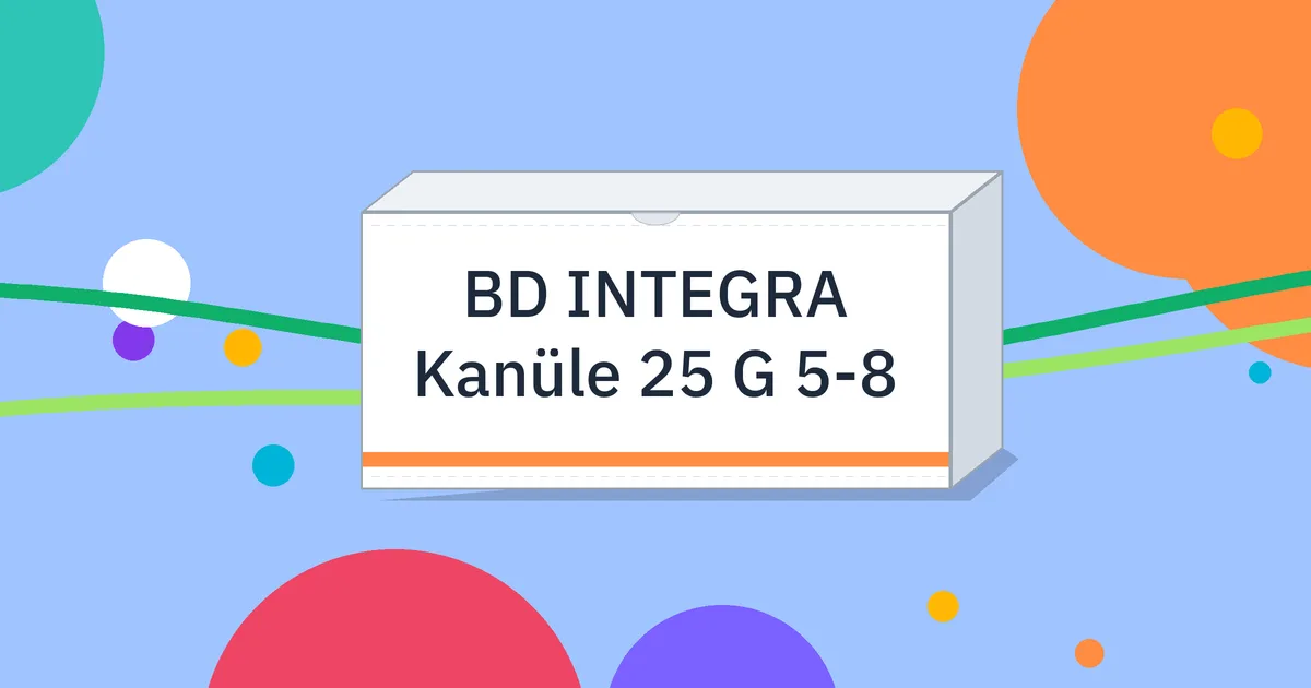 Symbolbild: Packung mit der Aufschrift BD INTEGRA Kanüle 25 G 5-8 (PZN 02326711) – Verfügbarkeit und Bezug in Apotheken in Frankfurt am Main