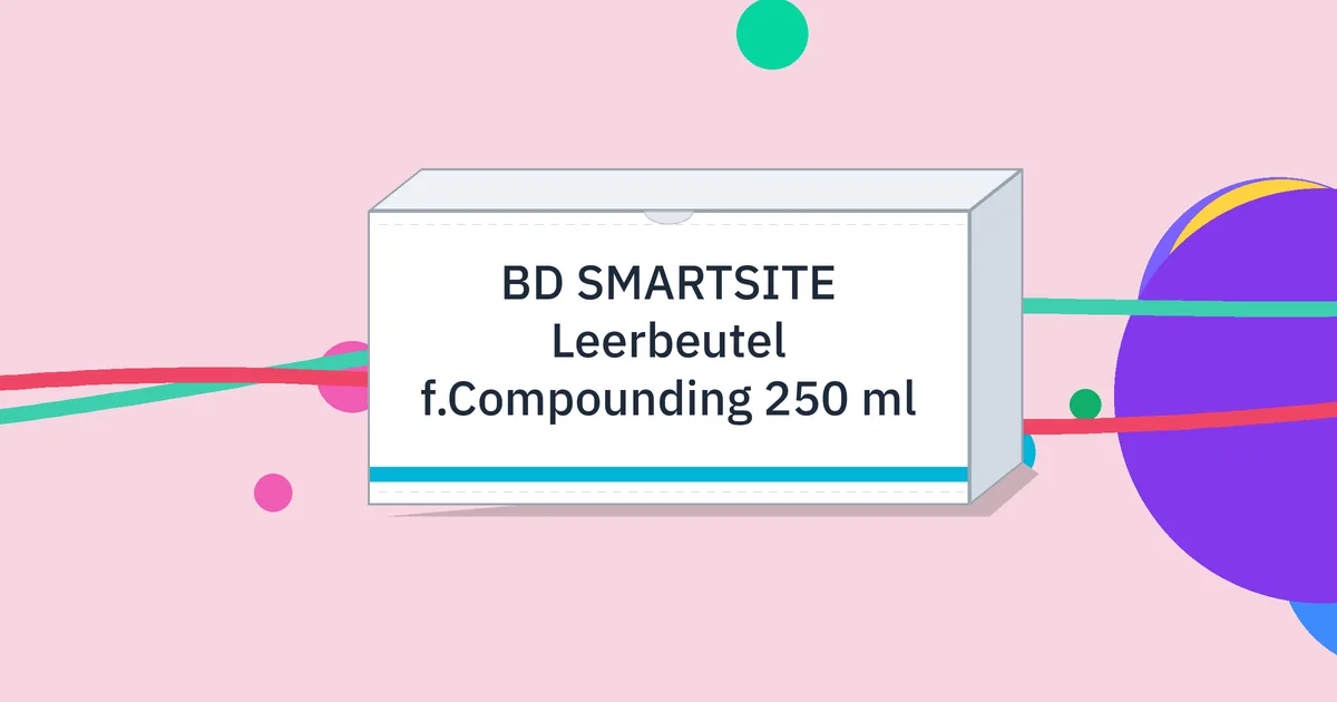 Symbolbild: Packung mit der Aufschrift BD SMARTSITE Leerbeutel f.Compounding 250 ml (PZN 20007323) – Verfügbarkeit und Bezug in Apotheken in Frankfurt am Main