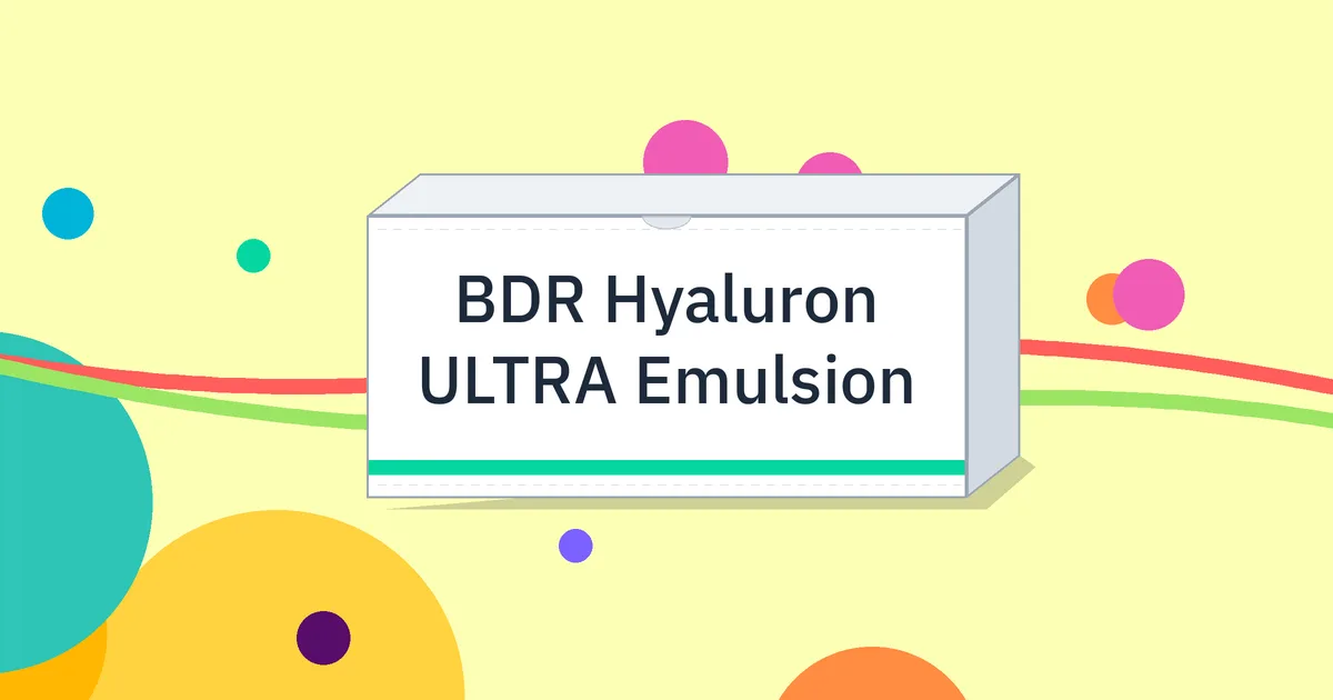 Symbolbild: Packung mit der Aufschrift BDR Hyaluron ULTRA Emulsion (PZN 19661922) – Verfügbarkeit und Bezug in Apotheken in Frankfurt am Main