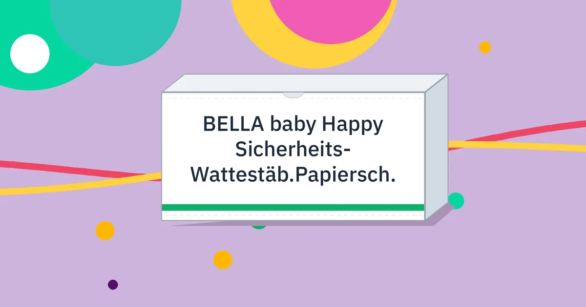Symbolbild: Packung mit der Aufschrift BELLA baby Happy Sicherheits-Wattestäb.Papiersch. (PZN 17368164) – Verfügbarkeit und Bezug in Apotheken in Frankfurt am Main
