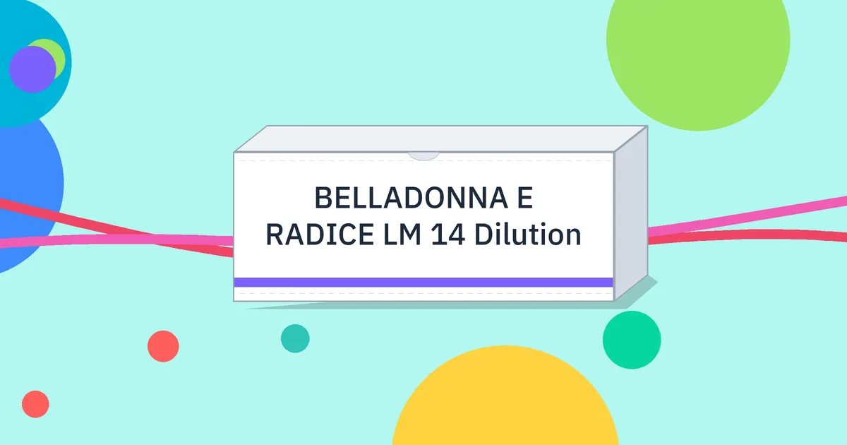 Symbolbild: Packung mit der Aufschrift BELLADONNA E RADICE LM 14 Dilution (PZN 13381222) – Verfügbarkeit und Bezug in Apotheken in Frankfurt am Main
