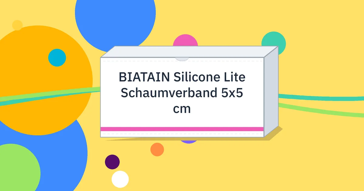 Symbolbild: Packung mit der Aufschrift BIATAIN Silicone Lite Schaumverband 5x5 cm (PZN 17264387) – Verfügbarkeit und Bezug in Apotheken in Frankfurt am Main
