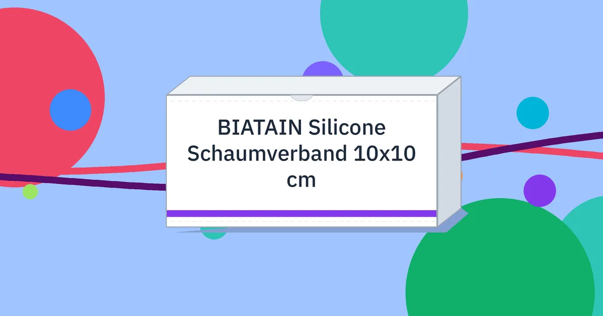 Symbolbild: Packung mit der Aufschrift BIATAIN Silicone Schaumverband 10x10 cm (PZN 18403810) – Verfügbarkeit und Bezug in Apotheken in Frankfurt am Main