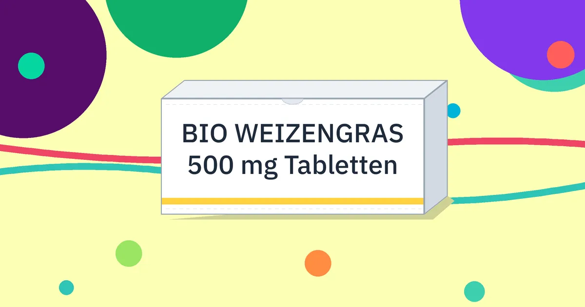 Symbolbild: Packung mit der Aufschrift BIO WEIZENGRAS 500 mg Tabletten (PZN 09463227) – Verfügbarkeit und Bezug in Apotheken in Frankfurt am Main