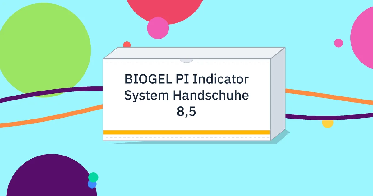 Symbolbild: Packung mit der Aufschrift BIOGEL PI Indicator System Handschuhe 8,5 (PZN 04702035) – Verfügbarkeit und Bezug in Apotheken in Frankfurt am Main