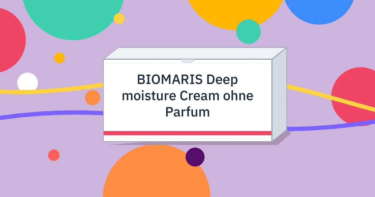 Symbolbild: Packung mit der Aufschrift BIOMARIS Deep moisture Cream ohne Parfum (PZN 11601151) – Verfügbarkeit und Bezug in Apotheken in Frankfurt am Main