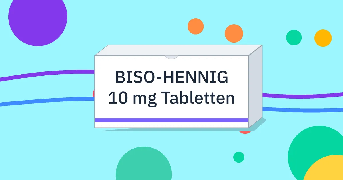 Symbolbild: Packung mit der Aufschrift BISO-HENNIG 10 mg Tabletten (PZN 02121015) – Verfügbarkeit und Bezug in Apotheken in Frankfurt am Main