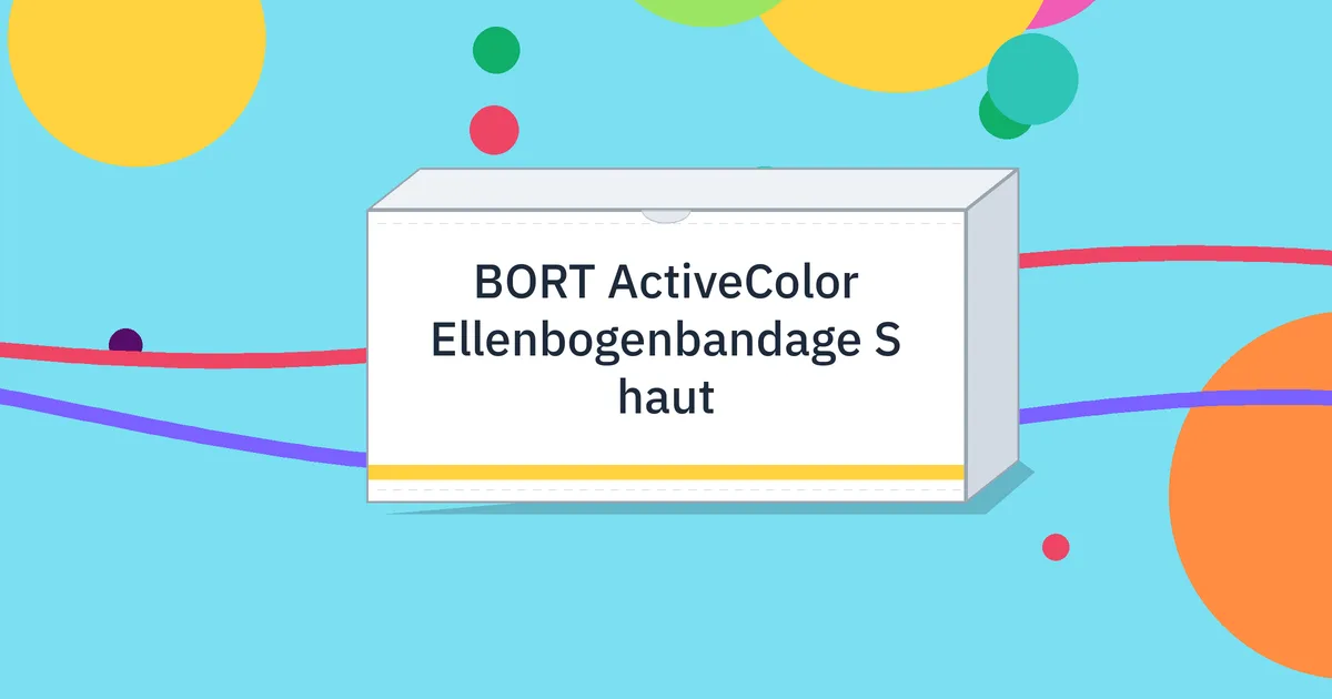 Symbolbild: Packung mit der Aufschrift BORT ActiveColor Ellenbogenbandage S haut (PZN 06914511) – Verfügbarkeit und Bezug in Apotheken in Frankfurt am Main