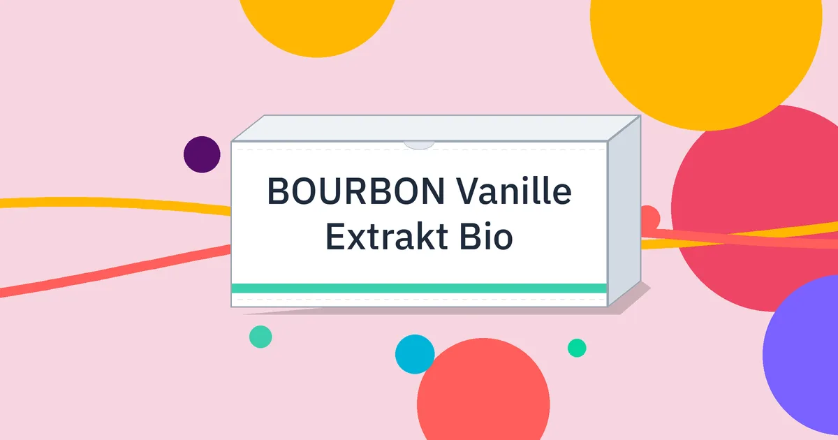 Symbolbild: Packung mit der Aufschrift BOURBON Vanille Extrakt Bio (PZN 12648568) – Verfügbarkeit und Bezug in Apotheken in Frankfurt am Main