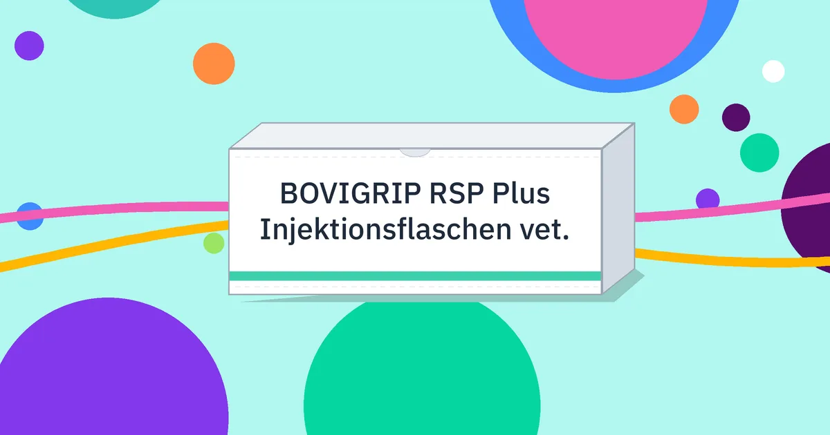 Symbolbild: Packung mit der Aufschrift BOVIGRIP RSP Plus Injektionsflaschen vet. (PZN 01516881) – Verfügbarkeit und Bezug in Apotheken in Frankfurt am Main