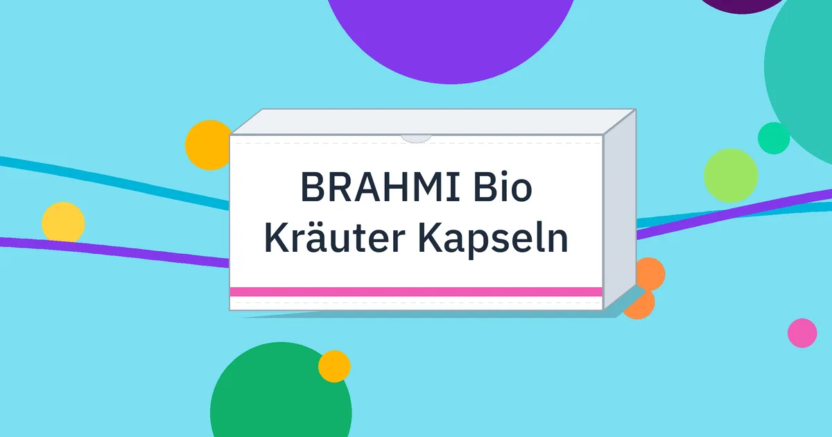 Symbolbild: Packung mit der Aufschrift BRAHMI Bio Kräuter Kapseln (PZN 15322689) – Verfügbarkeit und Bezug in Apotheken in Frankfurt am Main
