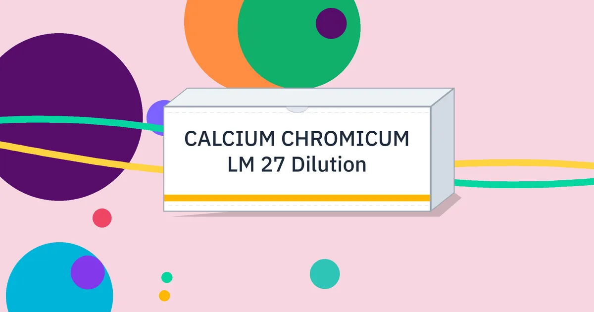 Symbolbild: Packung mit der Aufschrift CALCIUM CHROMICUM LM 27 Dilution (PZN 13408501) – Verfügbarkeit und Bezug in Apotheken in Frankfurt am Main