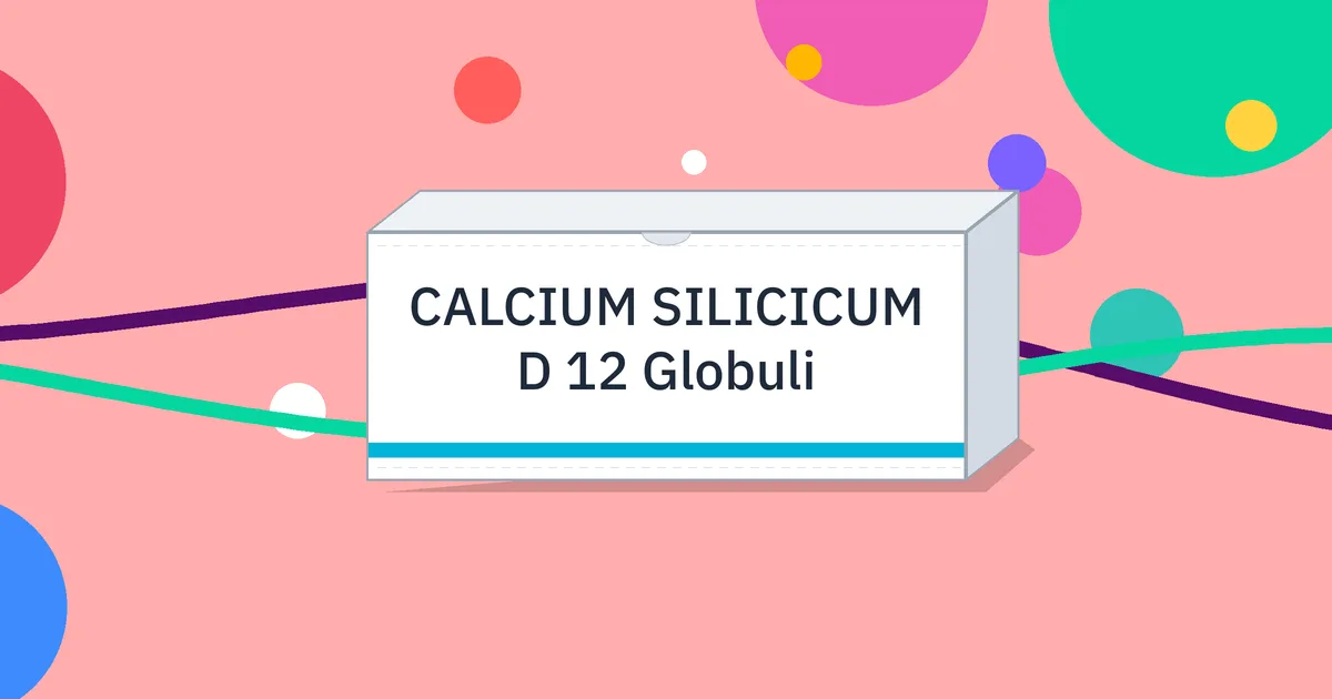 Symbolbild: Packung mit der Aufschrift CALCIUM SILICICUM D 12 Globuli (PZN 07162734) – Verfügbarkeit und Bezug in Apotheken in Frankfurt am Main